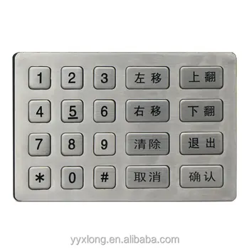 Metal Atm Skimmer Keypad Mechanical Code Lockkeypad - Buy Mechanical ...