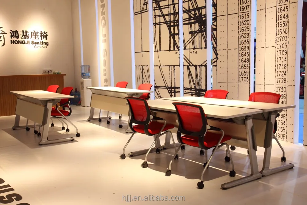 Modern Foldable School Folding Conference Table with Aluminium Alloy HD ...
