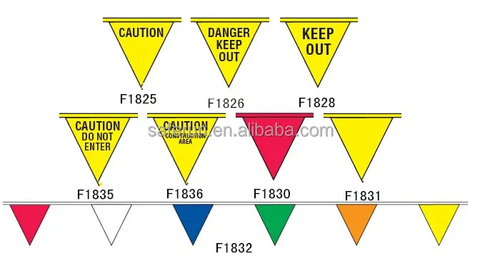 Custom Design Pe Safety Pennants Triangle Pennant Banner - Buy Triangle ...