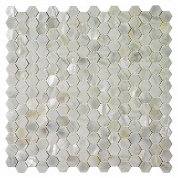 Decorstone24 Bling Bling Oyster Shell Backsplash Tile Mini Hexagon ...