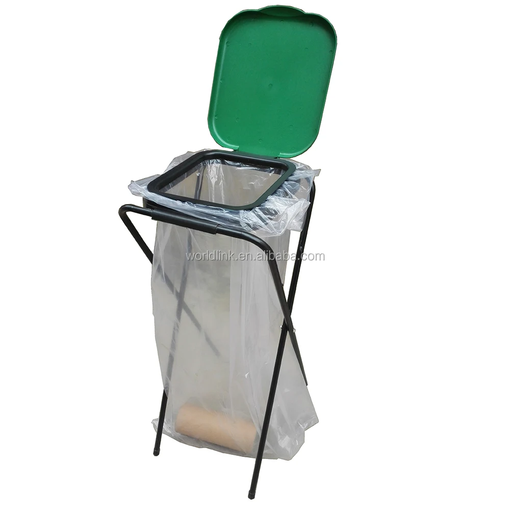 Outdoor Foldable Garbage Bag Trolley - Durable & Convenient