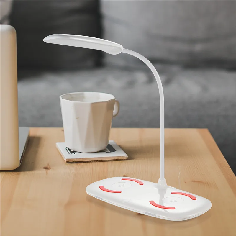 360 Flexible Tube Desk Touchable Led Lamp Wireless Charger,Can Charge 2 ...