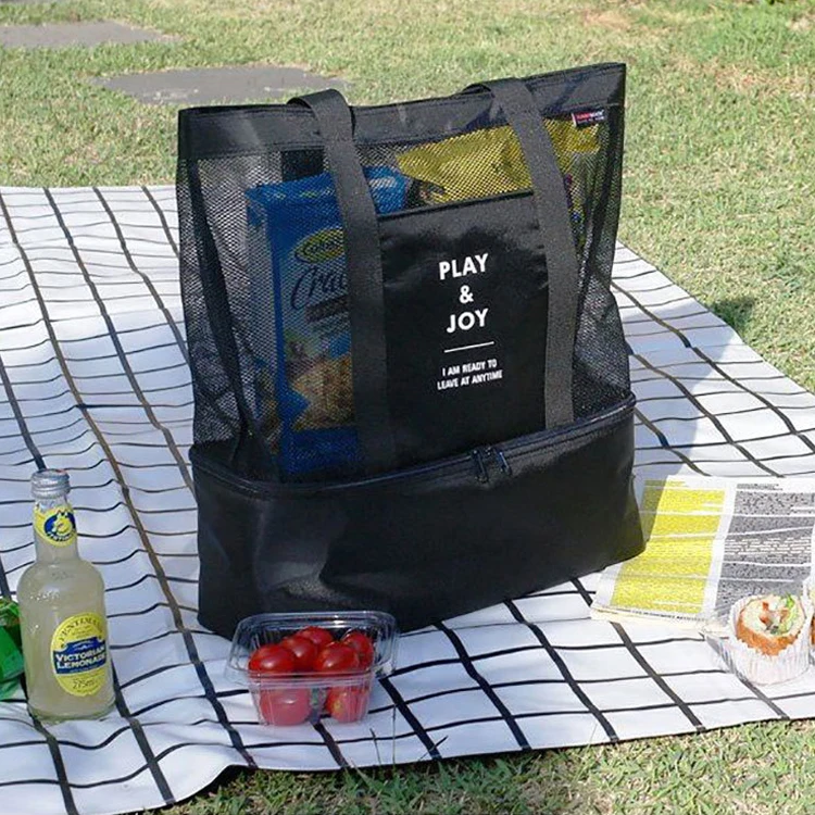 Extra Large Waxed Mesh Tote Bag - Perfect for Beach & Shopping