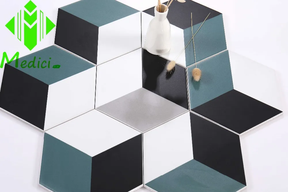 Hot Sale Three Color Hexagon Ceramic Tile For Modem House - Buy Colored ...