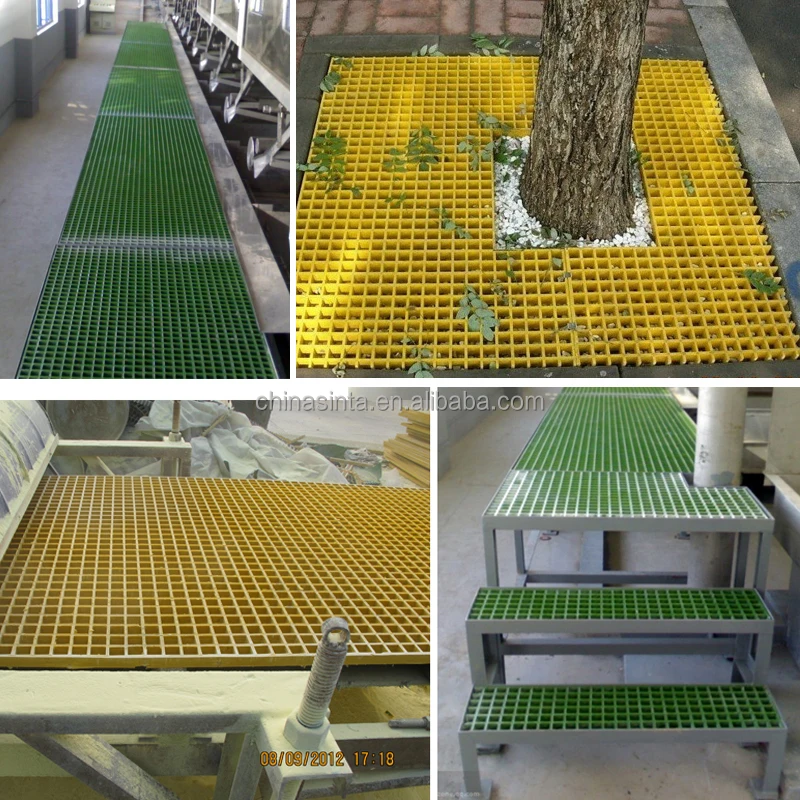 Frp Grid Mesh/ Fiberglass Pedestrian Grating / Frp Walkway Grating ...
