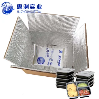 Frozen Food Packaging Boxes Foil Lined Thermal Shipping Box For Meal ...