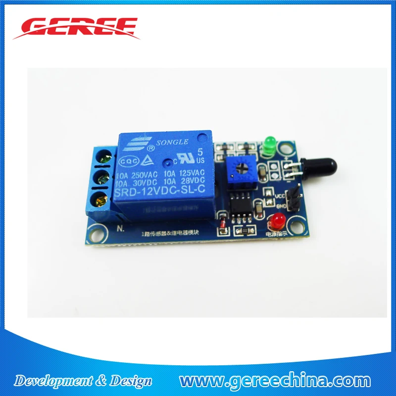 12v Flame Sensor Module Relay Module Fire Flame Detection Fire Alarm