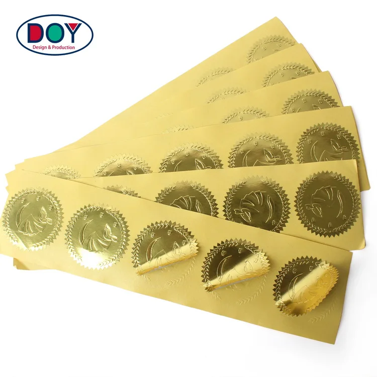 Wholesale Glitter Peelable Custom Printed 3d Embossed Brand Logo Gold ...