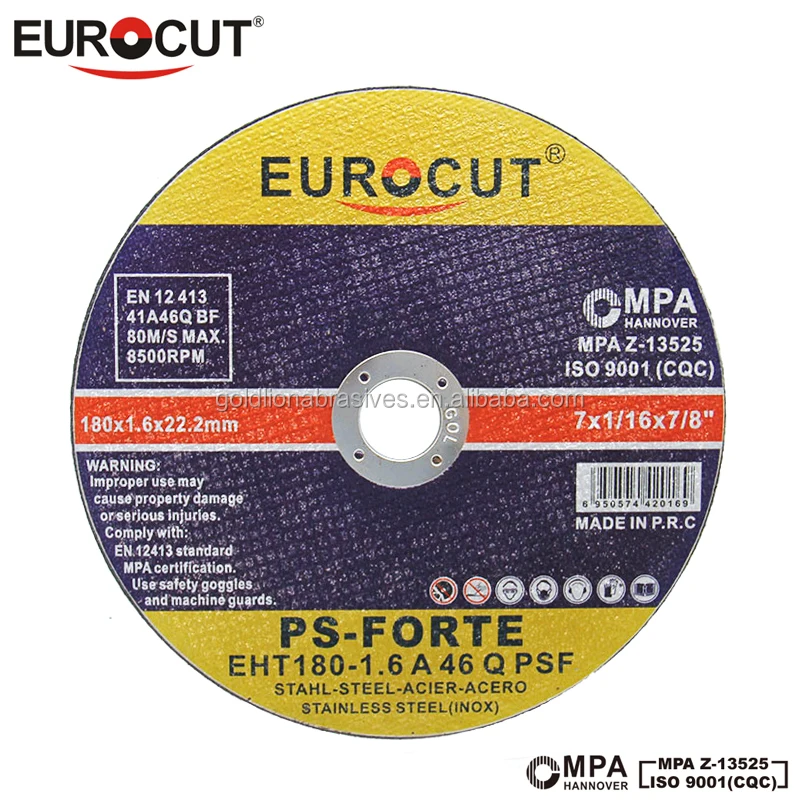 Eurocut Hign Performance Abrasive Metal 7 Inch Cutting Disc En12413 ...