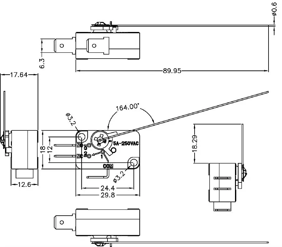 High Efficiency 25T85 Switch Micro Switch - Cherry D43