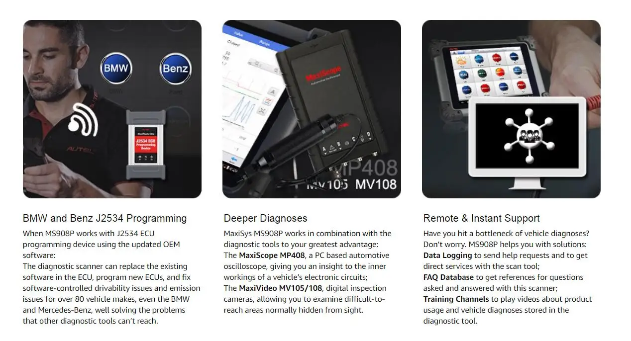 Global Version 100% Original Autel Maxisys Ms908 Pro With J2534 ...