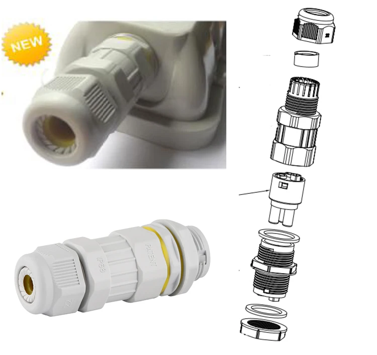 Ip67 M12 M5 M9 Screw Lock Wire 2 Pin Quick Ip65 Electrical Low Voltage ...