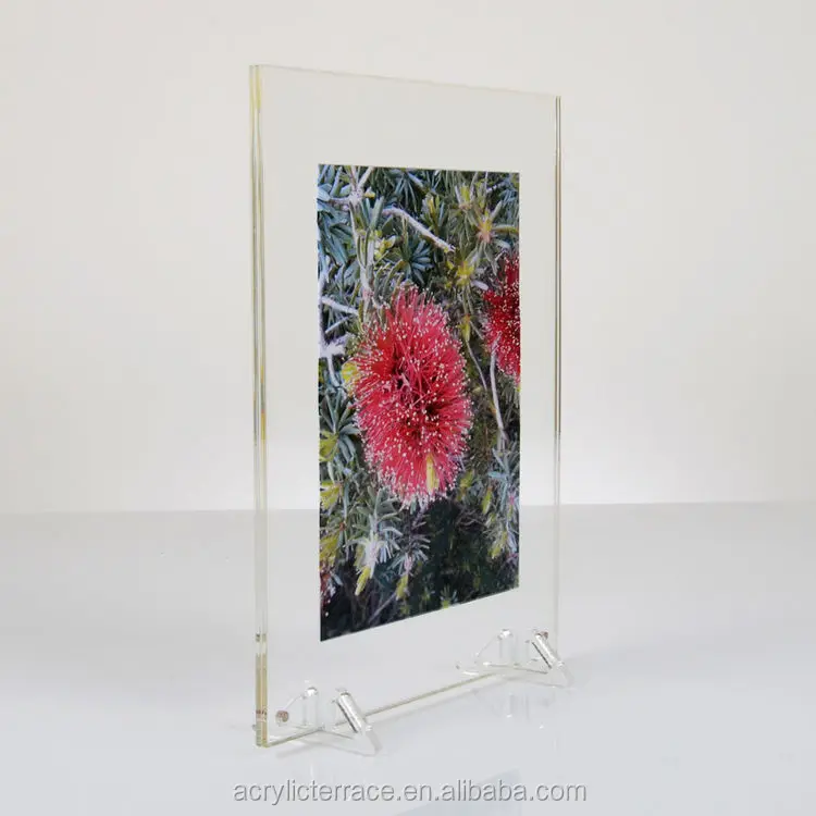 Double Sided Freestanding Acrylic Photo Frame,2 Small Acrylic Feet ...