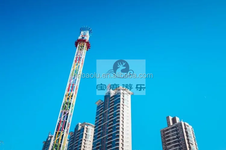 55m High Thrill Free Fall Rides - Ultimate Theme Park Experience