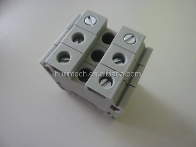125a 1000v High Voltage 35 Sq.mm Terminal Block Din Rail Connector ...