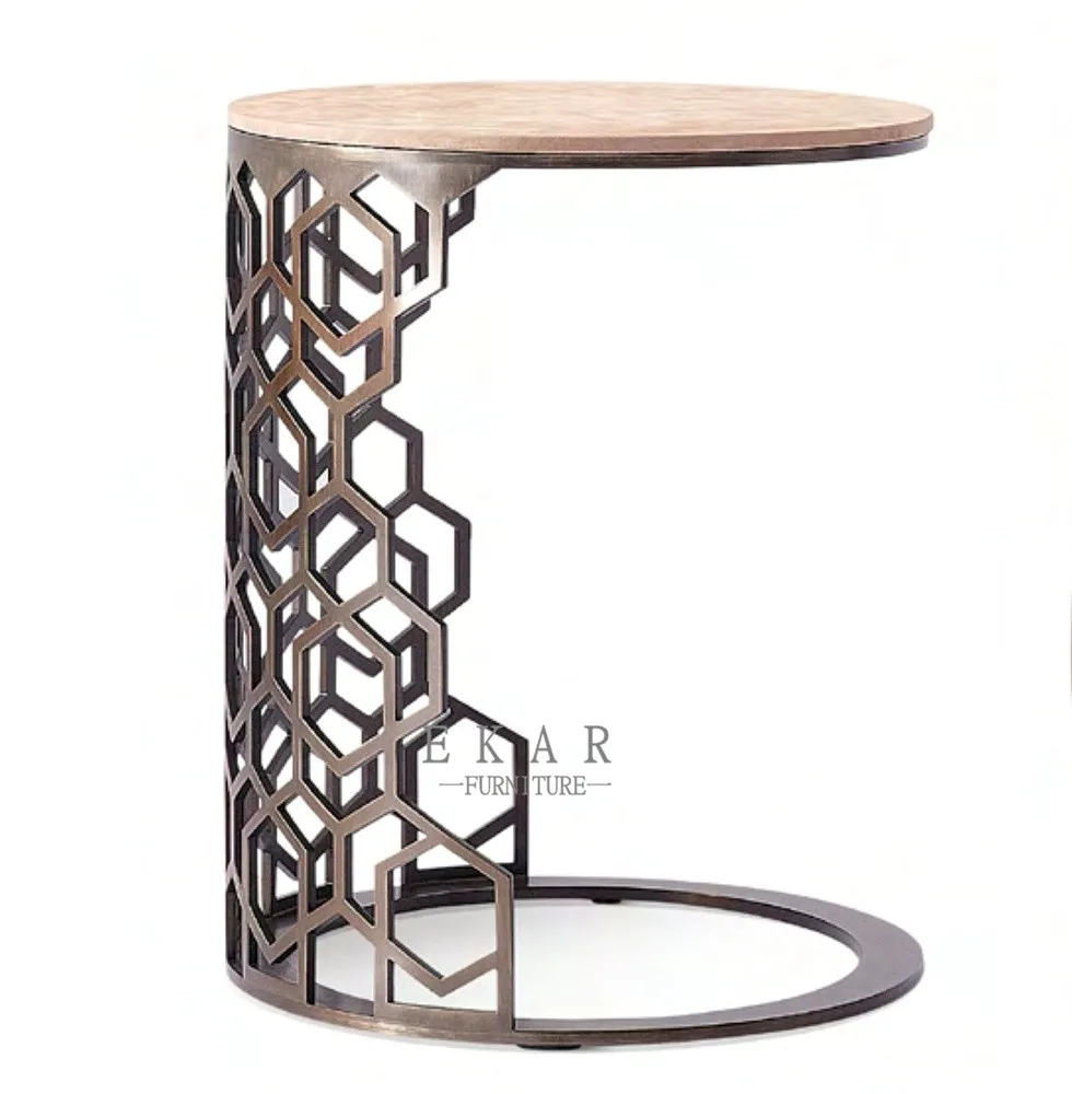 Drawing Room Metal Base Round Corner Table - Buy Round Corner Table ...