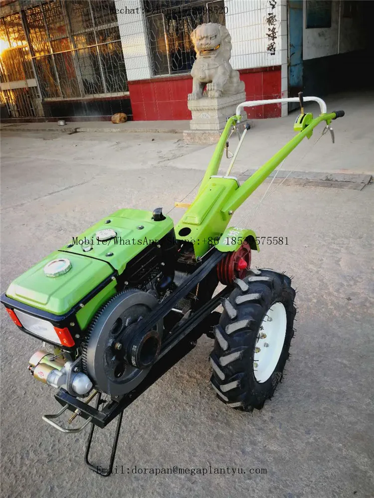 Agriculture Use Plough Diesel Hand Tractor Manual with Rotary Cultivator
