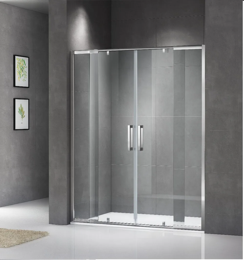 Aluminum Frame Ready Made Simple Sanitary Wares Glass Door Shower Room ...