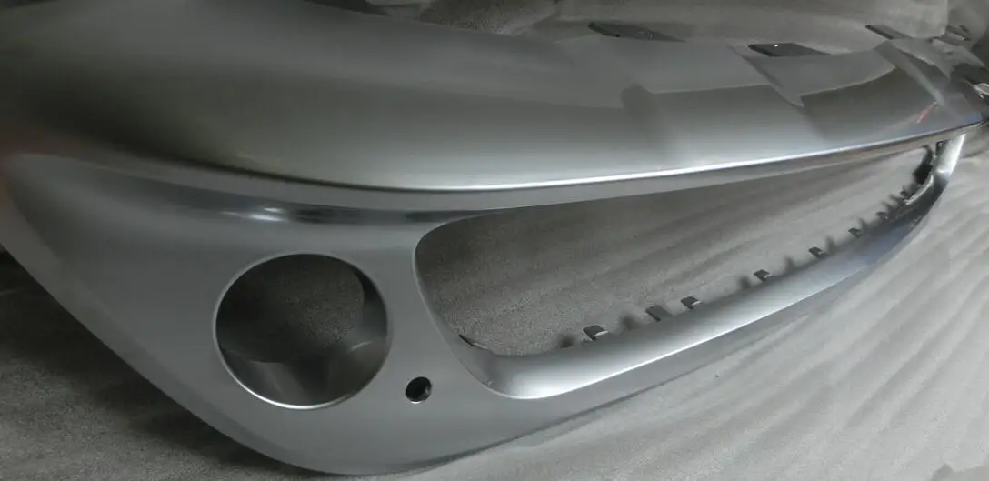 Car Body Parts Replacement Front Silver Bumper Skid Plate Molding Trim ...