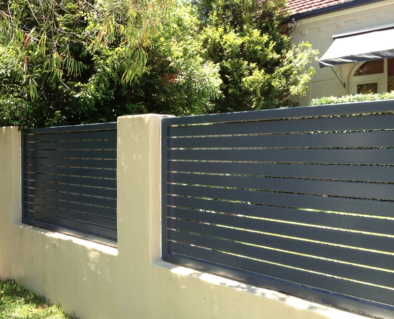 Black Horizontal Aluminum Fence - Buy Horizontal Aluminum Fence ...