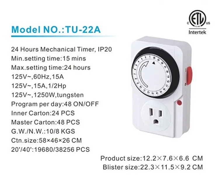 24 Hours Mechanical Plug In Timer Control/ Switch Timer/timer Switch ...