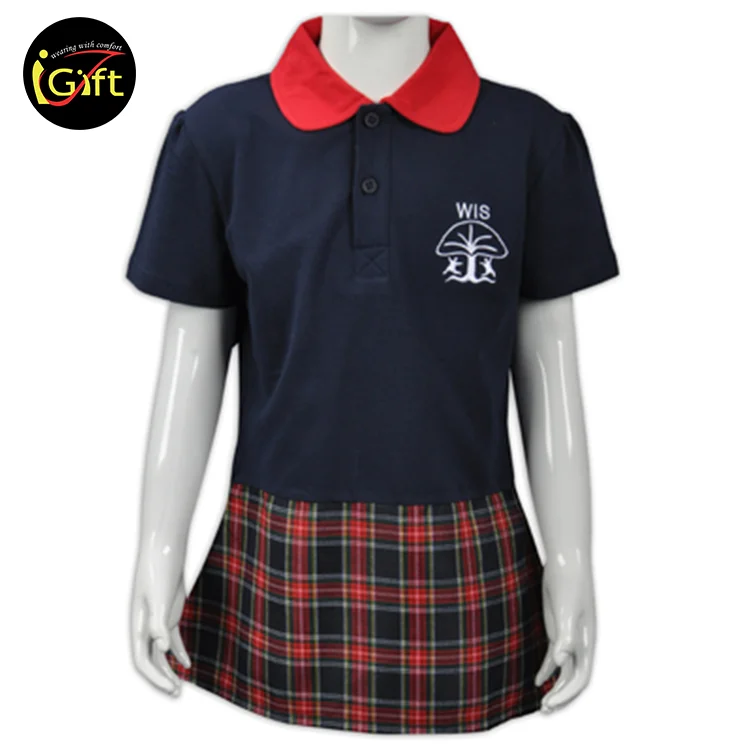 Custom Professional 100% Cotton School Uniform Design Skirt