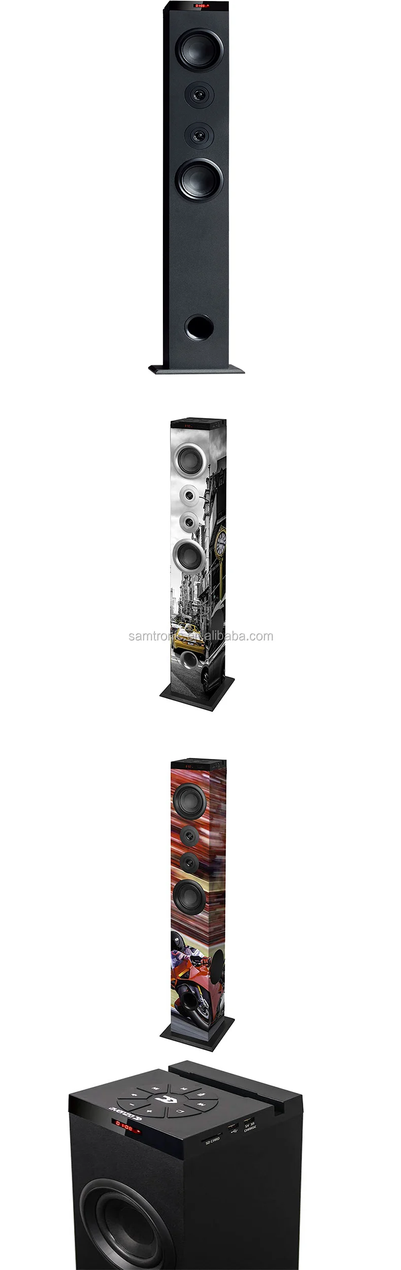 Samtronic 2.0-channelbluetooth Tower Speaker With Phone Dock Surround ...