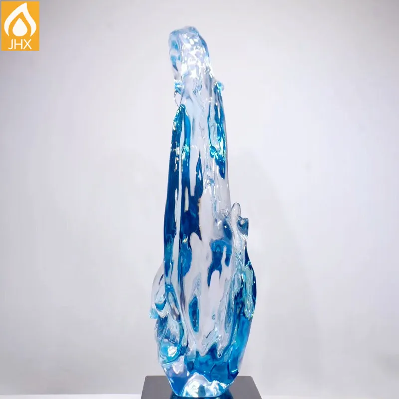 Luxury Art Home Decor Handcraft Clear Polyresin Abstract Resin ...