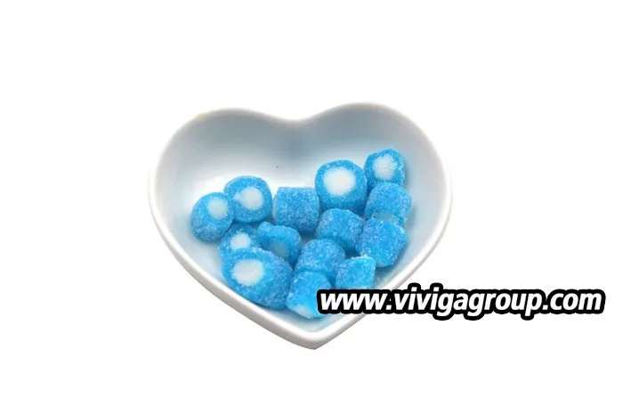 Halal Blueberry Sour Filled Chewy Candy Licorice Soft Candy - Buy Gummy ...