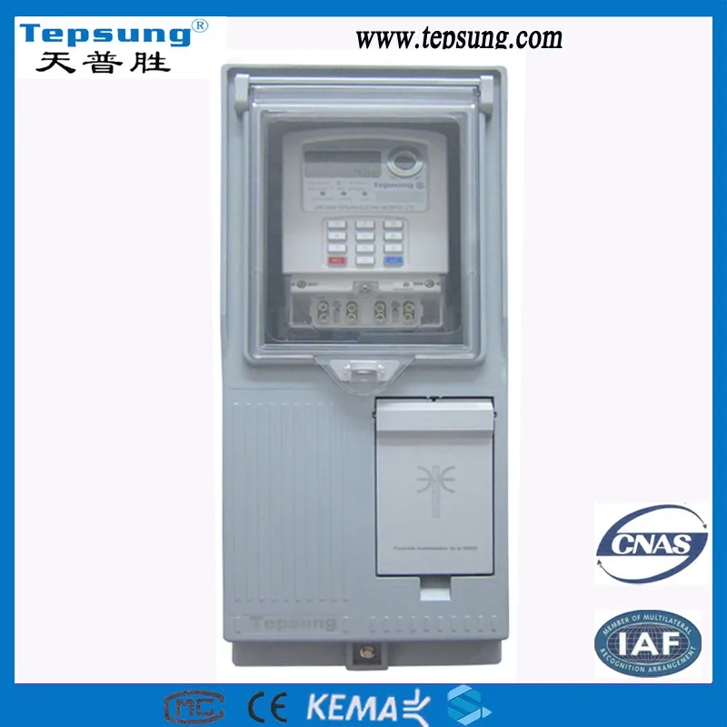 Transparent Cover Single Phase Keypad Prepaid Electric Electronic ...