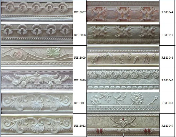 Beautiful Design Embossed Resin Border Tiles - Durable & Stylish