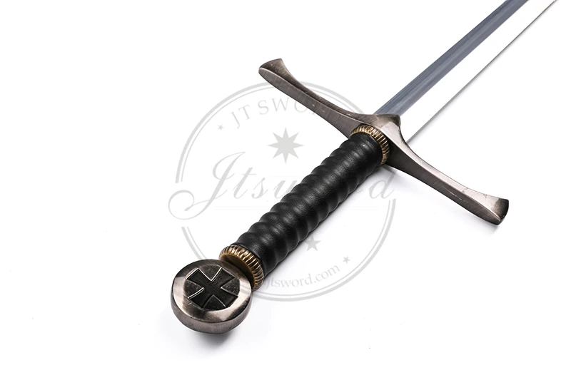Stainless Steel Blade Medieval Weapon Replica Crusader Knight Sword ...