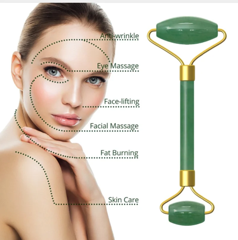 Wholesale Massage Jade Roller Natural Green Aventurine Facial Jade ...