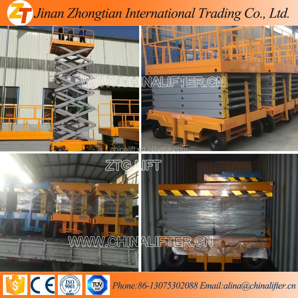 1ton 8m Mobiele Schaarlift/hydraulische Schaarlift Handmatig Schaarlift ...