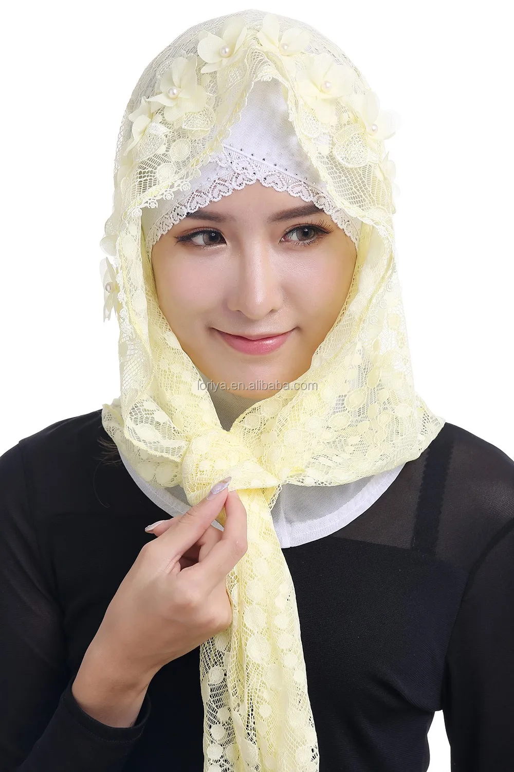 Hot Stylish Muslim Lace Inner Hijab Underscarf Cover Neck Inner Hijab ...