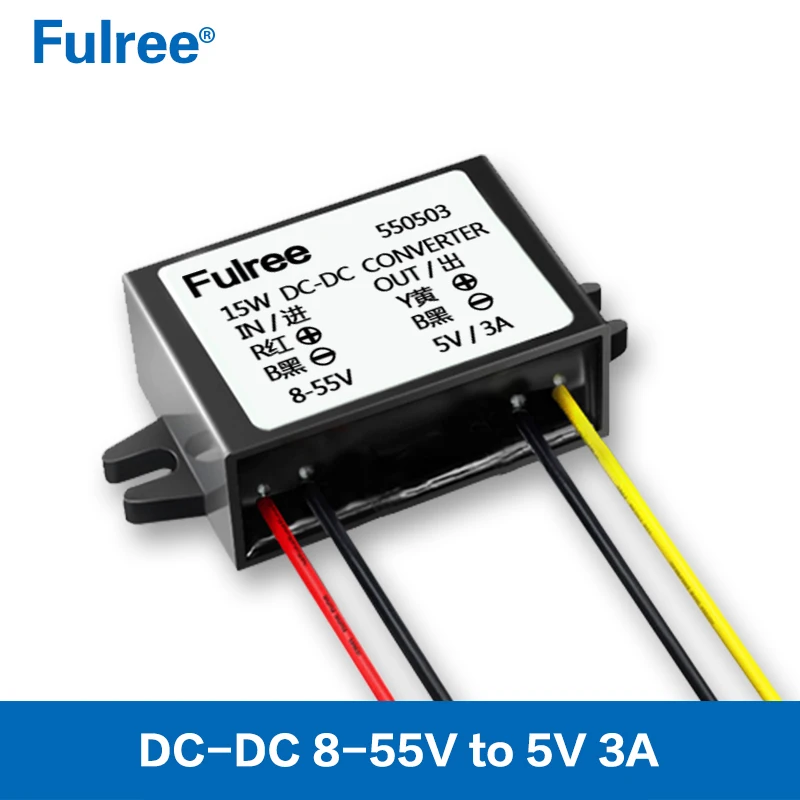 Fulree Dc Dc Converter Reducer Buck 36v48v(8-55v) To 5v 1a/2a/3a Step ...
