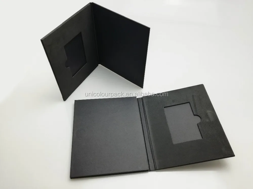 Custom Matt Black Gift Cards Packaging / Credit Card Packaging Box For ...