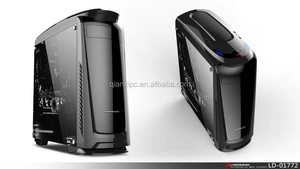 Shark-x400 Series Atx Gaming Case With Double Panel Acrylic Computer Pc ...