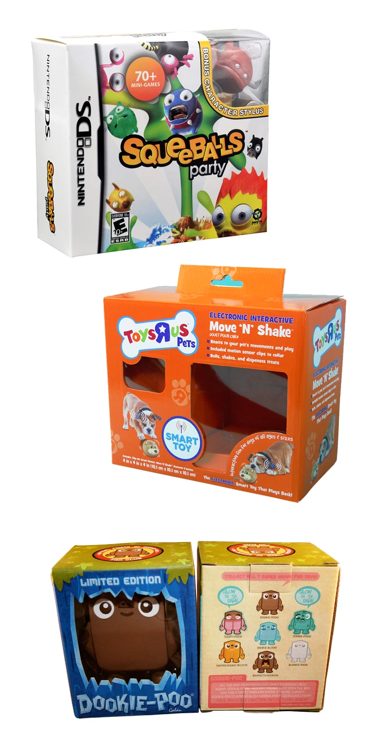 Printed Corrugated Cardboard Paper Packaging Electronics Toy With Pvc ...