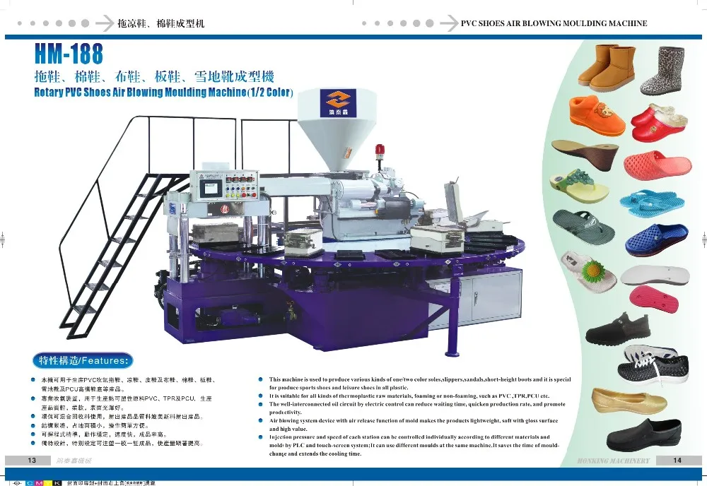 Taiwan Technology Footwear Shoes Injection Machine