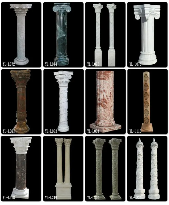 White Stone Statue Pillars Base,Garden Base Pillars - Buy Stone Pillar ...