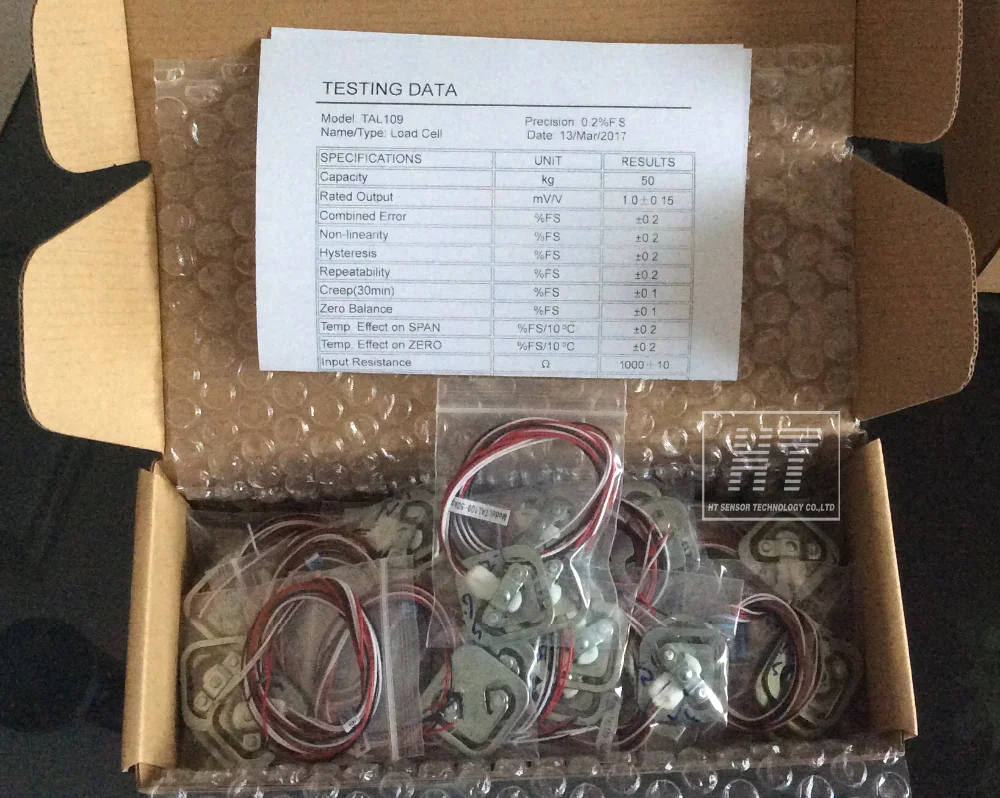Half Bridge Thin Load Cell Sensor - 3kg to 10kg Capacity