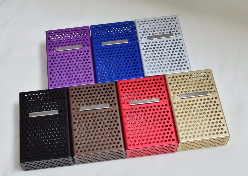 Fancy Reusable Metal Cigarette Case Hold King Size Cigarettes Cigars ...