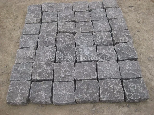 Antik Tumbled Hitam Batu Kapur Alami Paving Stone Untuk Jalan Masuk ...