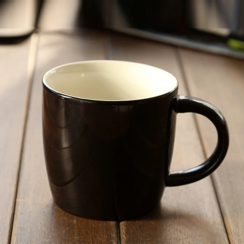 Wide Mouth Mug Glossy Or Matt Color Custom Black Mug - Buy Matt Mug ...