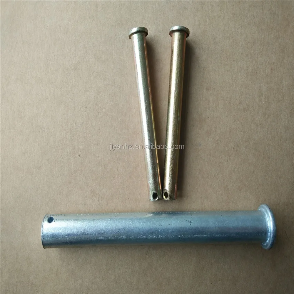 Hardened Straight Flat Head Dowel Pin Brass Solid Steel Rivet Pin With ...