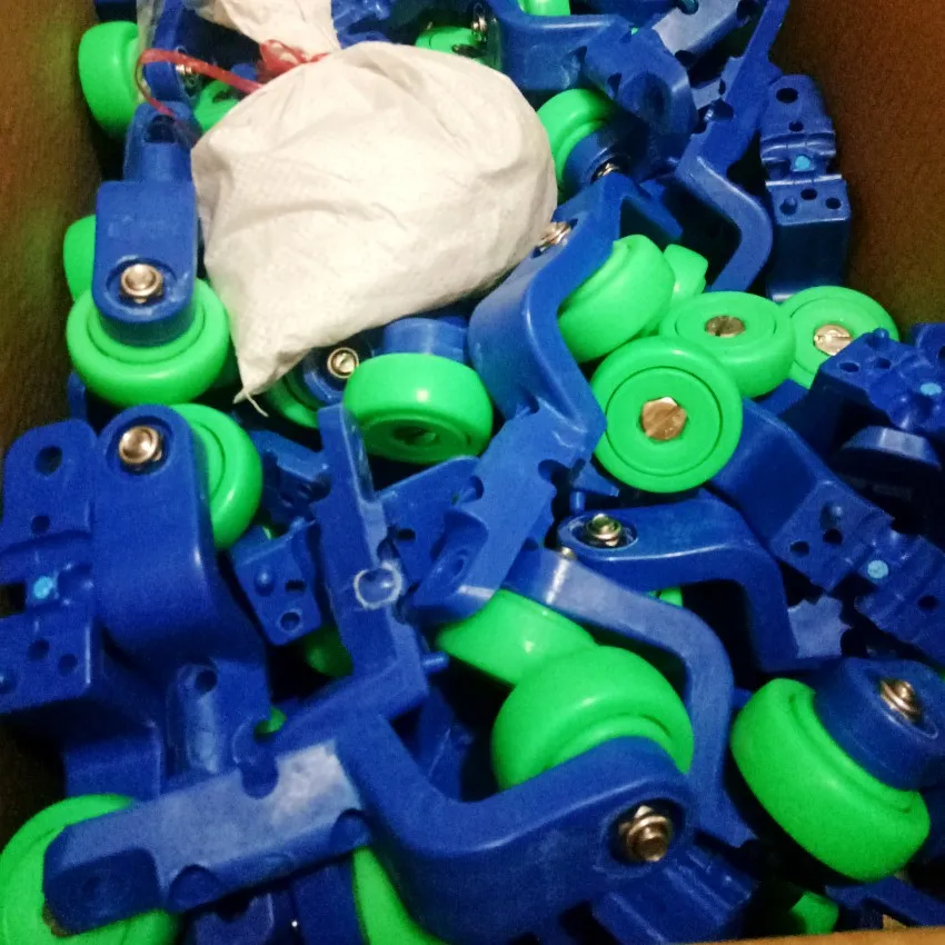 Plastic Nylon Material Overhead Conveyor Trolleys For Chicken ...