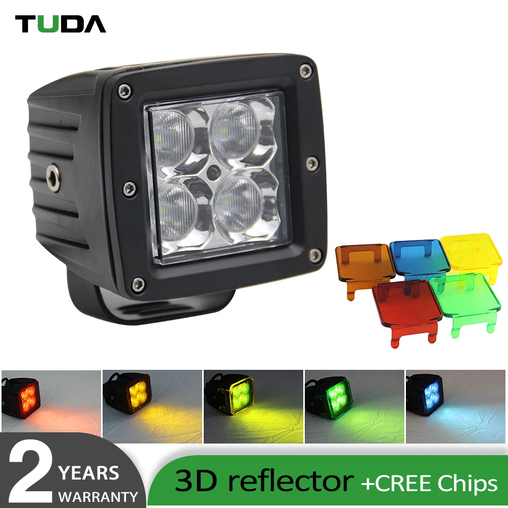 Ce Rohs Dot Ip68 12w 3 Inch Spot Light Cube Pods 12v 24v 3d Led Work ...