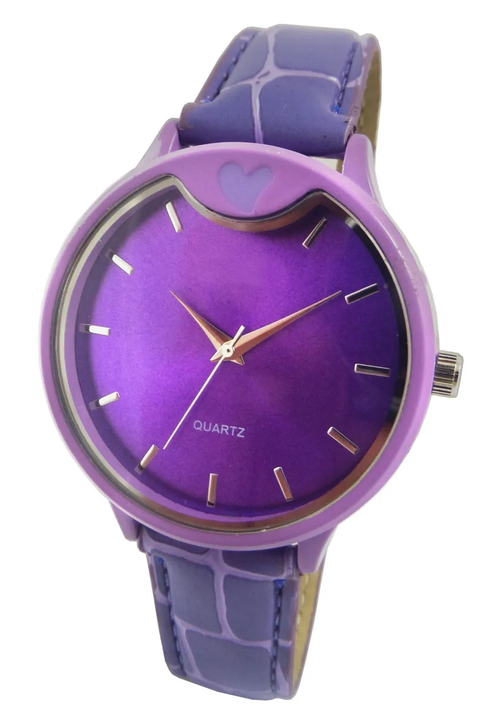 Fashion Violet Watch Japan Movt Wrist Leather Or Silicone Watches For ...