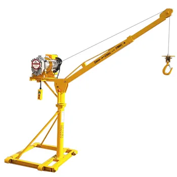 500kg Customized Davit Crane/ Small Mobile Crane Hoist/ Portable Outdoor Electric Hoist Crane ...